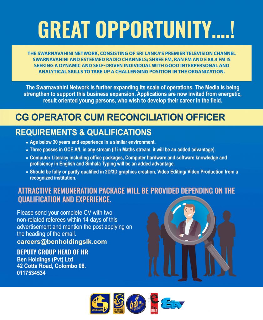 Careers – Ben Holdings (Private) Limited holds Sri Lanka’s famous ...